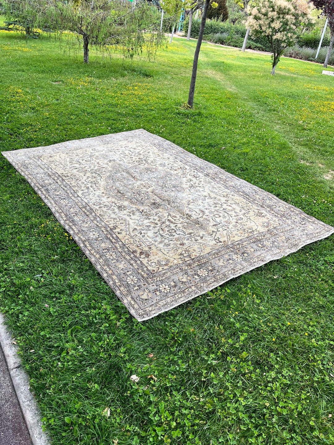 Antique Large Turkish Rug, 6x10 Rug, Turkish Rug, Vintage Rug ...