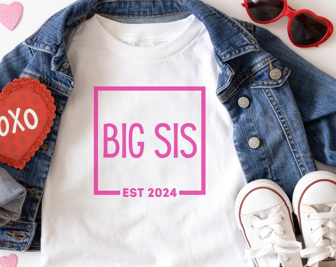 Big Sister Little Sister Shirt Set, Big Sister Reveal T-shirt, Baby ...