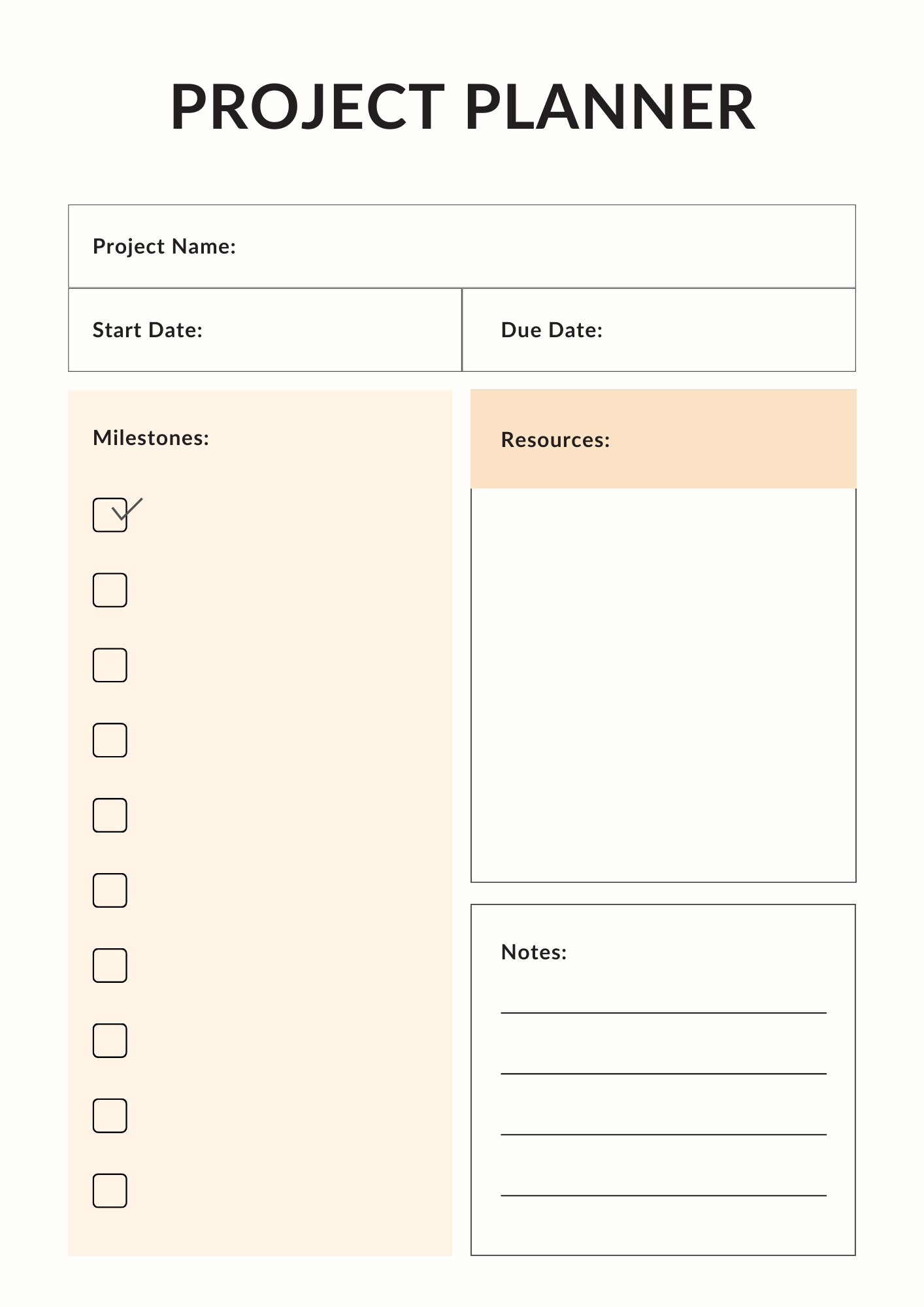 Project Planner Printable Task Planner Project Management - Etsy Australia