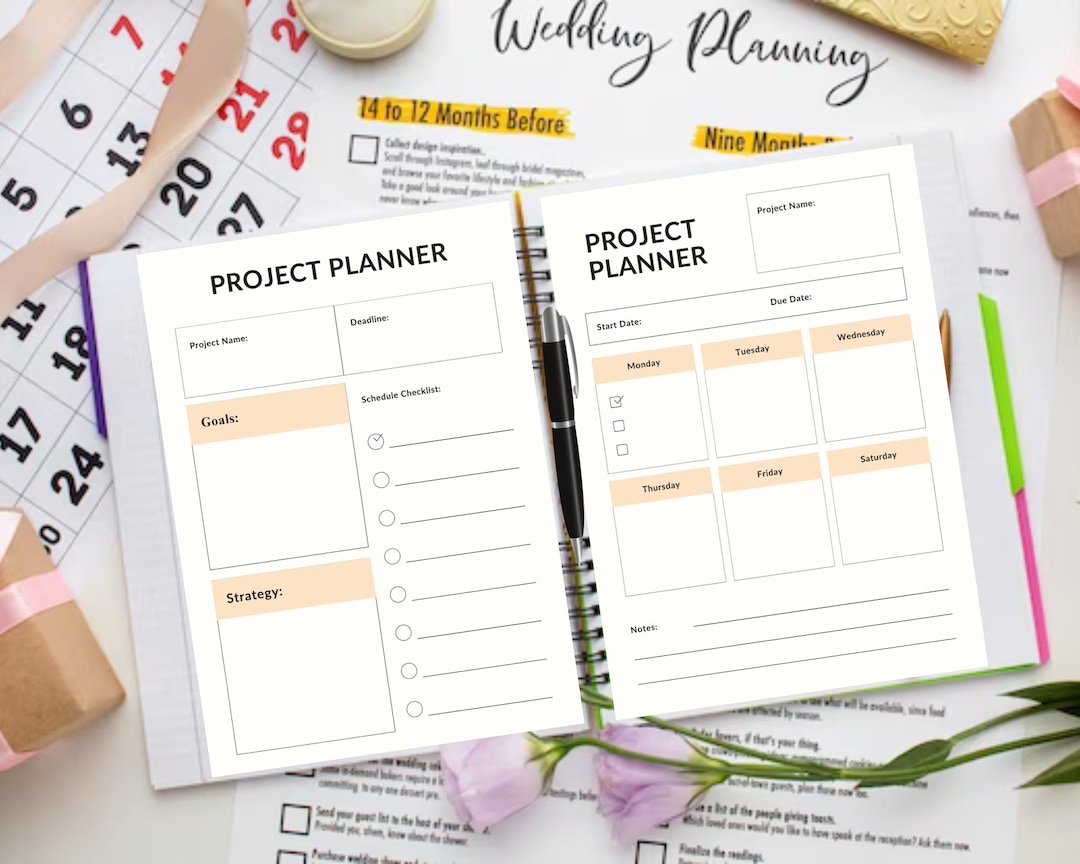 Project Planner Printable Task Planner Project Management - Etsy Australia