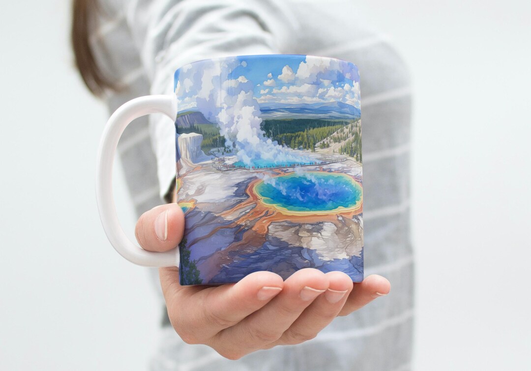 Yellowstone National Park Mug - Vibrant Grand Prismatic Spring Coffee ...