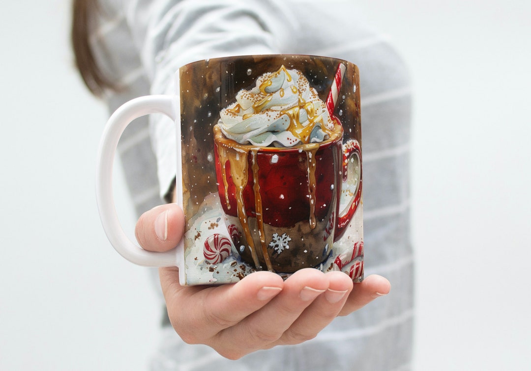 Hot Chocolate Mug, Winter Wonderland Gift, Hot Chocolate Season, Candy ...