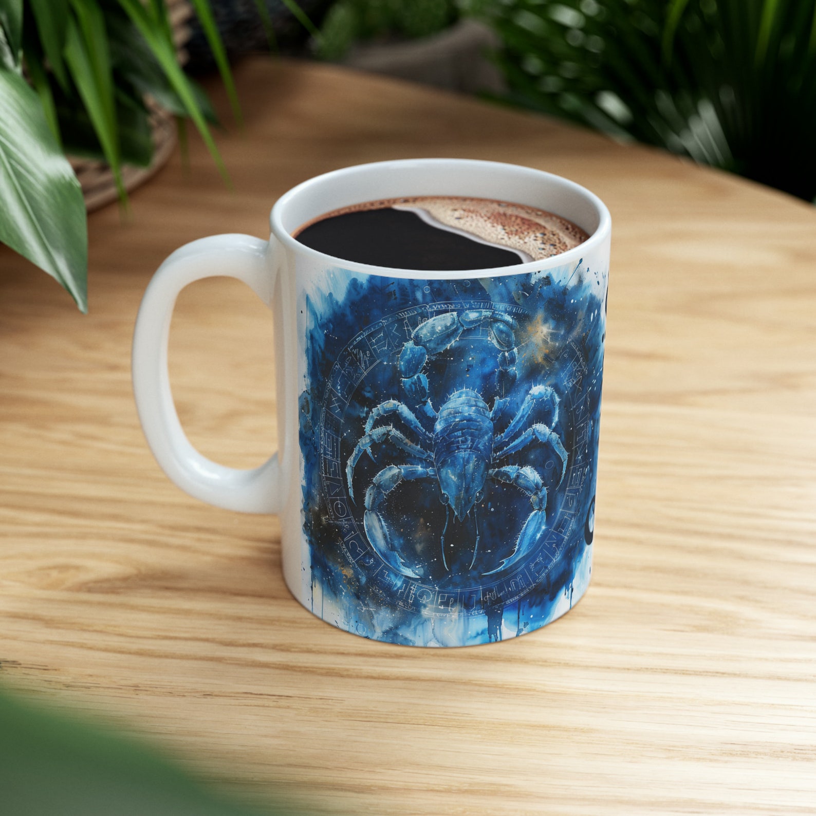Scorpio's Mystique Ceramic Mug, Celestial Scorpion Coffee Cup, Zodiac ...