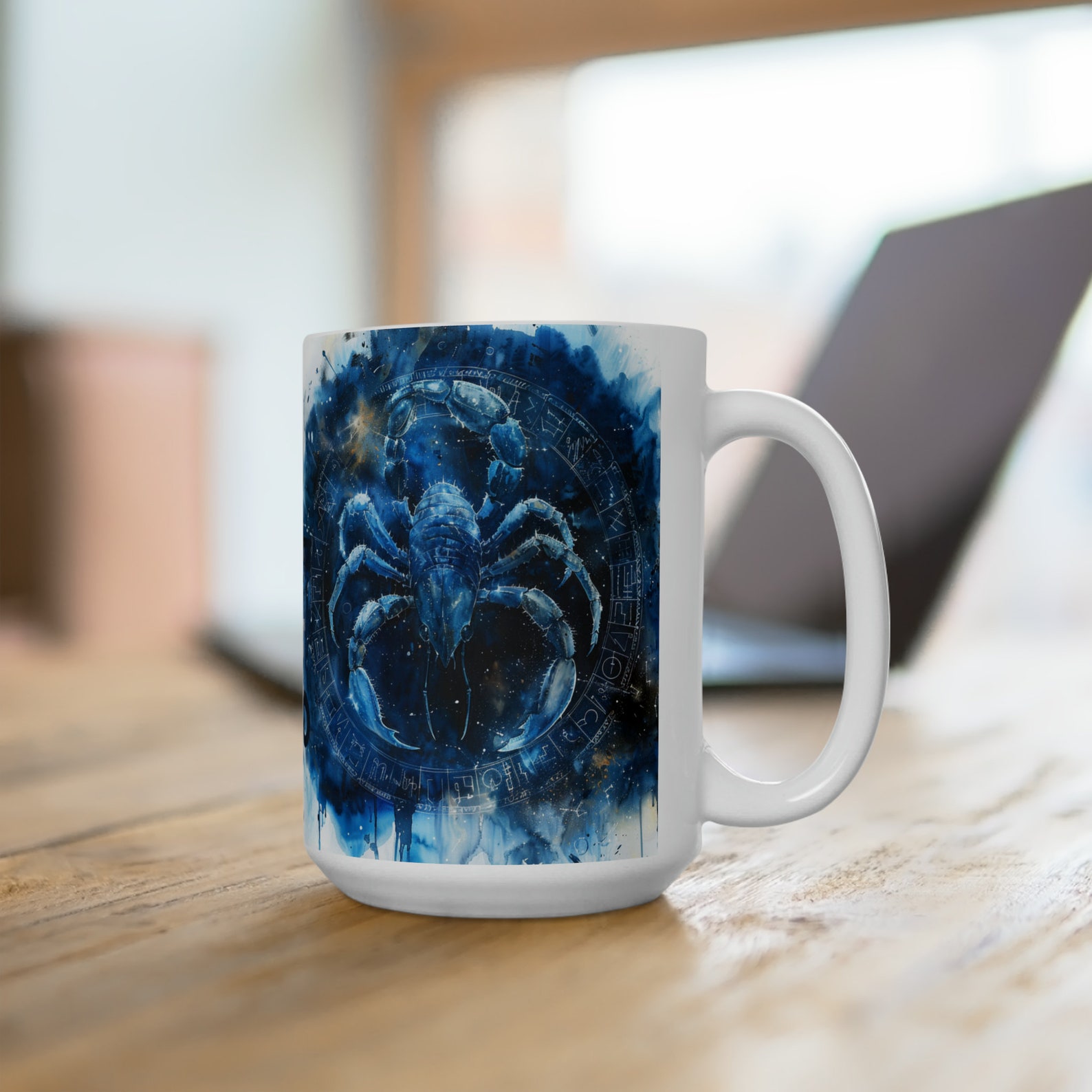 Scorpio's Mystique Ceramic Mug, Celestial Scorpion Coffee Cup, Zodiac ...