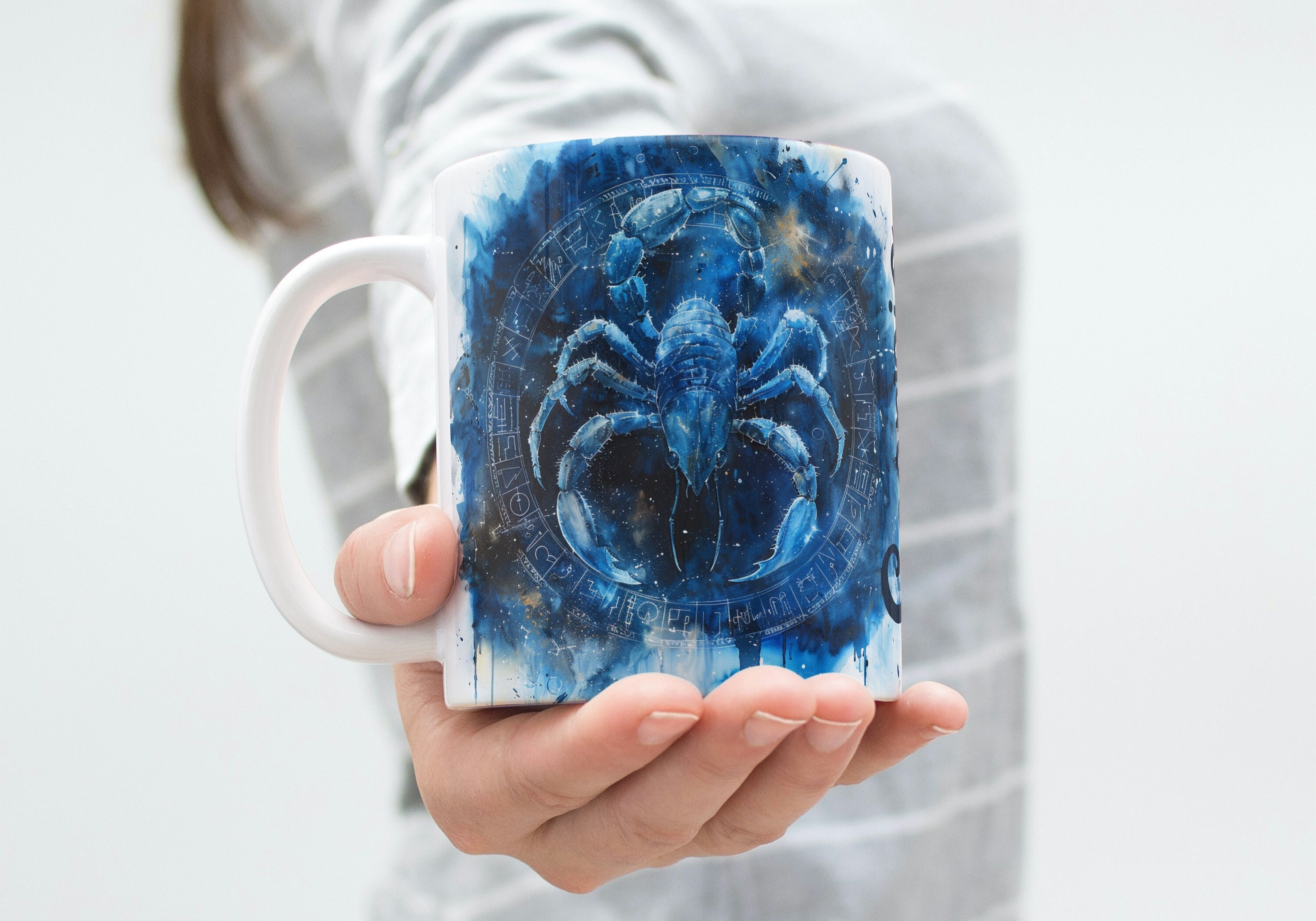 Scorpio's Mystique Ceramic Mug, Celestial Scorpion Coffee Cup, Zodiac ...