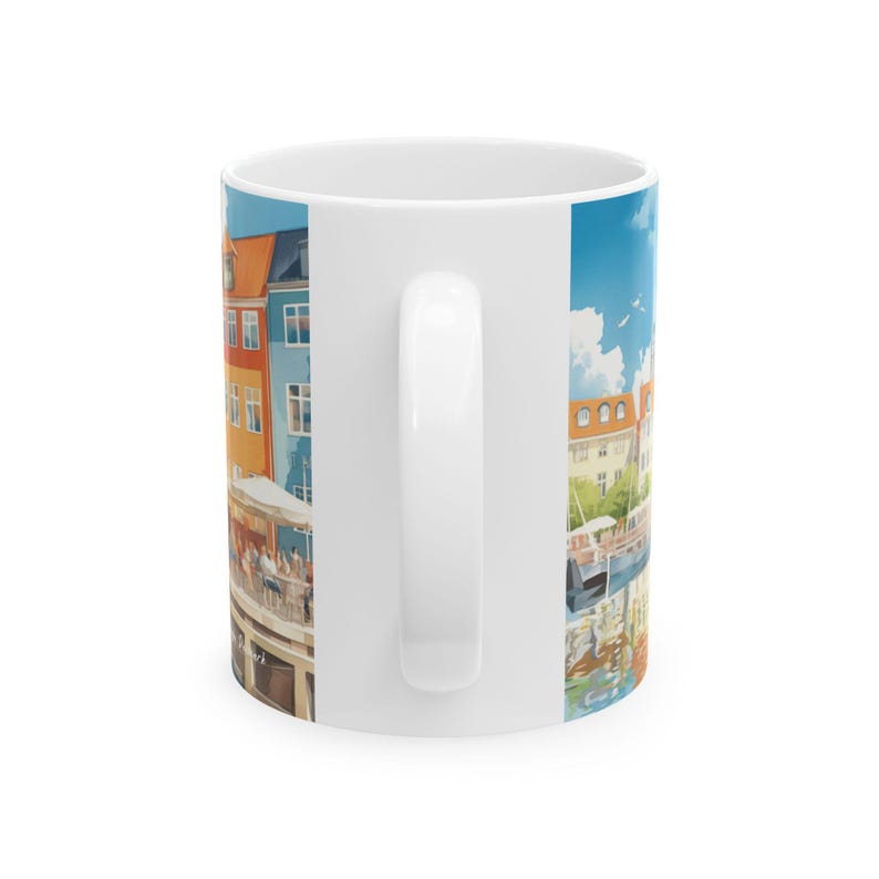 Colorful Nyhavn Copenhagen Travel Ceramic Mug, Unique Souvenir Cup ...