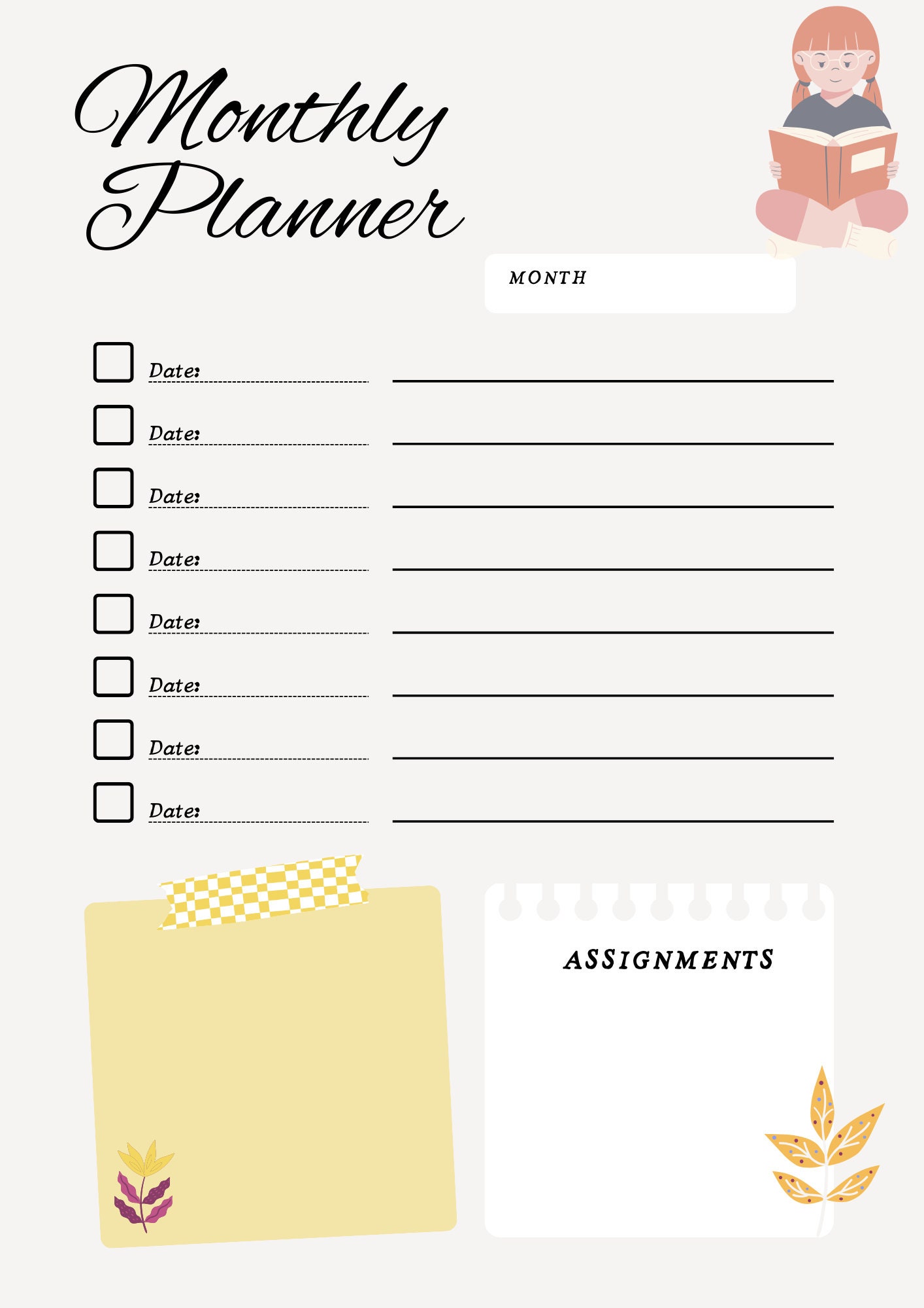 Floral Planner - Etsy