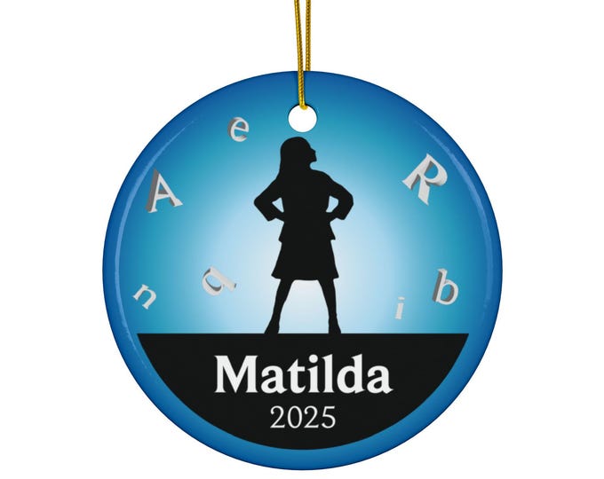 Matilda the Musical Ceramic Christmas Ornament, Matilda Personalized ...