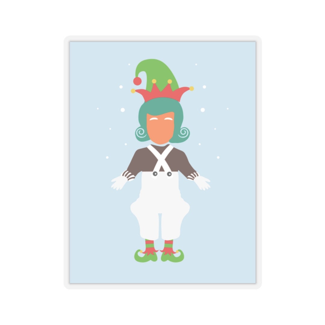 Oompa Loompa Elf Wonka Christmas Sticker - Etsy