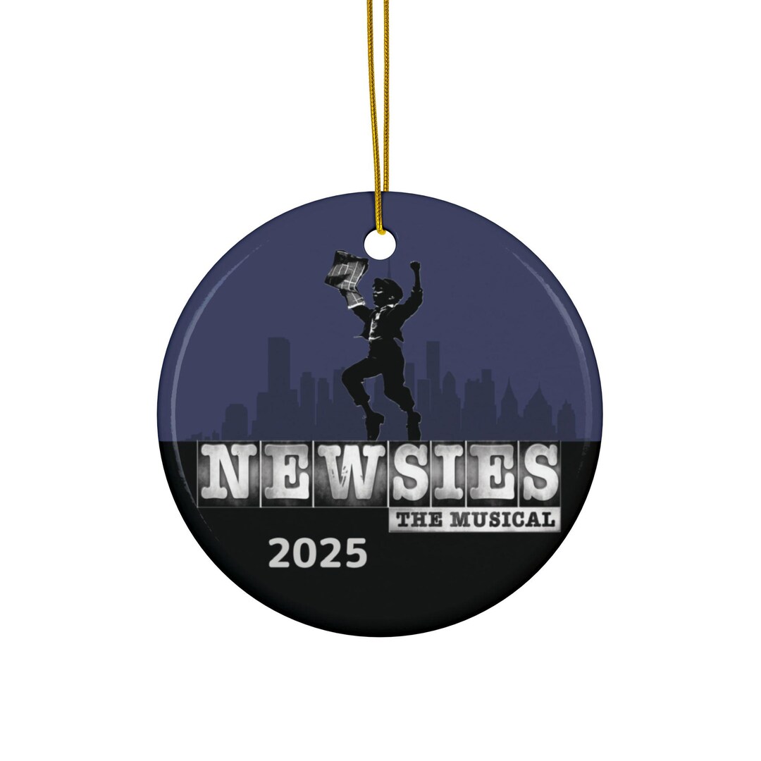 CUSTOM YEAR Newsies the Musical Ceramic Ornament, Newsies Musical ...