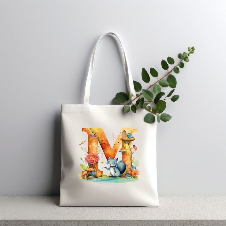 Watercolor Alphabet Nursery Wall Art Watercolor Woodland - Etsy