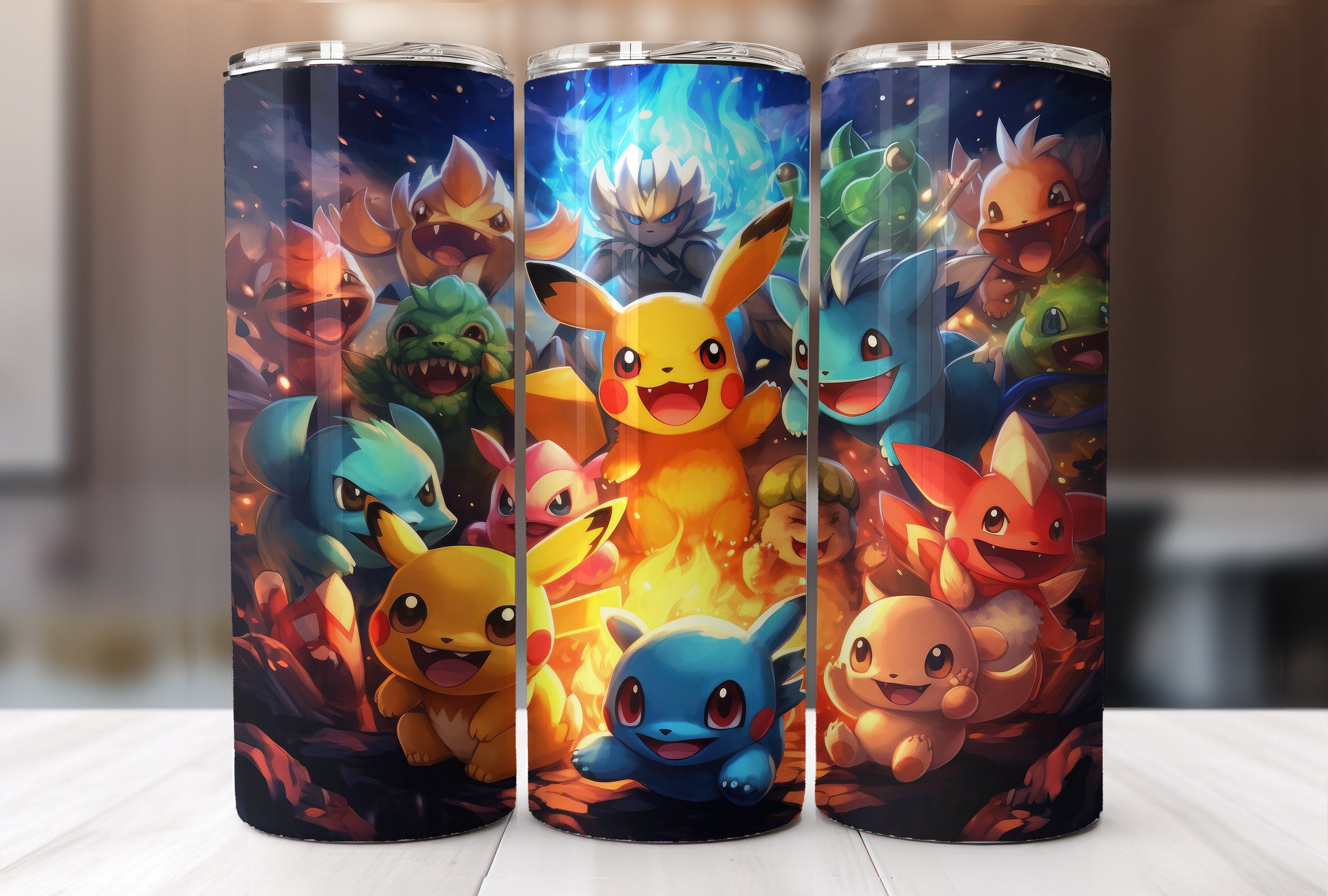 4 Pokemon Tumbler Wrap, 20oz Skinny Tumbler Pokemon Wrap PNG, Tumbler ...