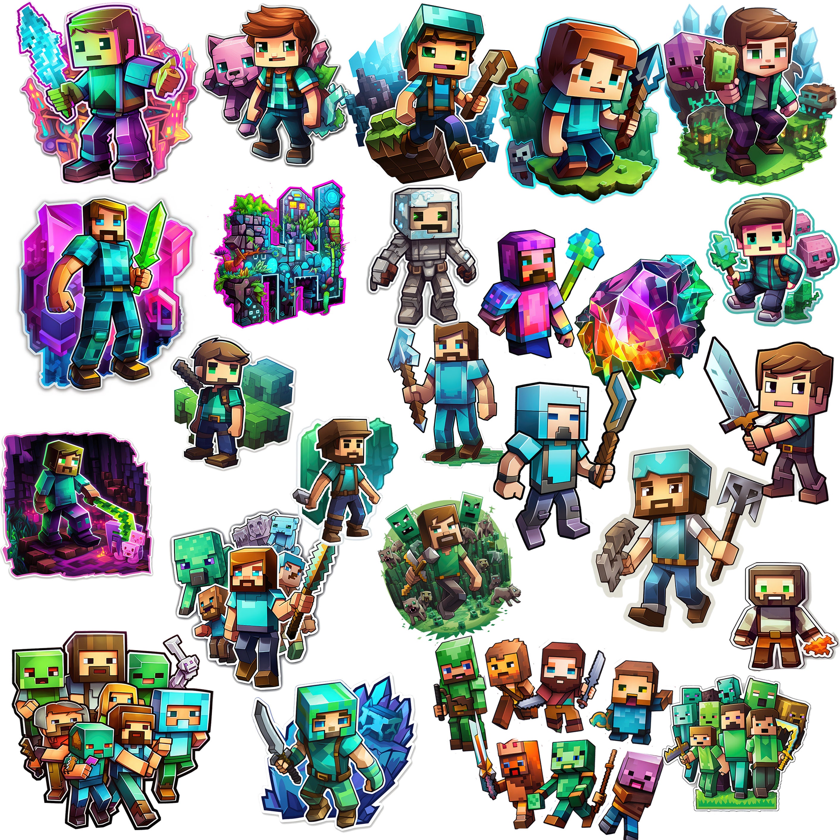 Minecraft, pegatinas de Minecraft PNG, fondo transparente, pegatinas ...