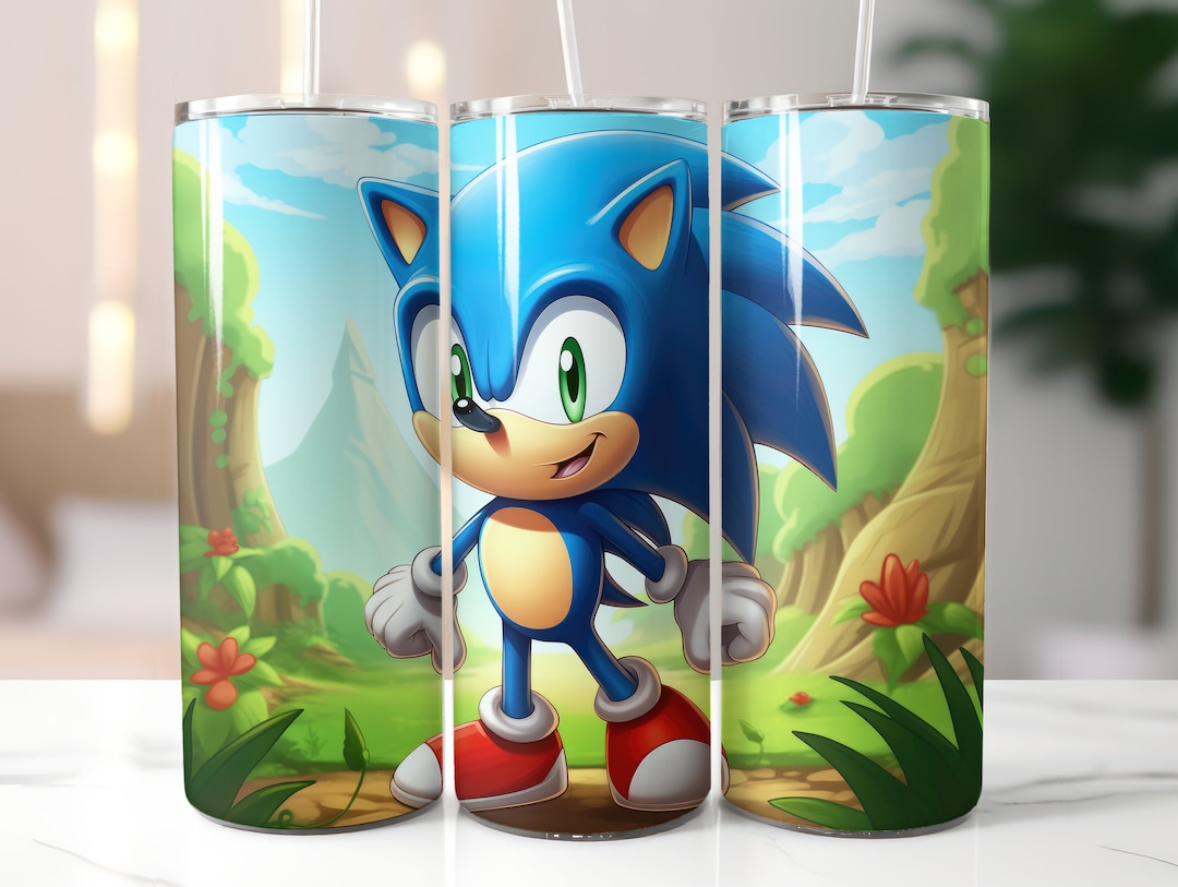 Sonic Tumbler Wrap PNG, Sonic the Hedgehog Tumbler Straight Skinny Wrap ...