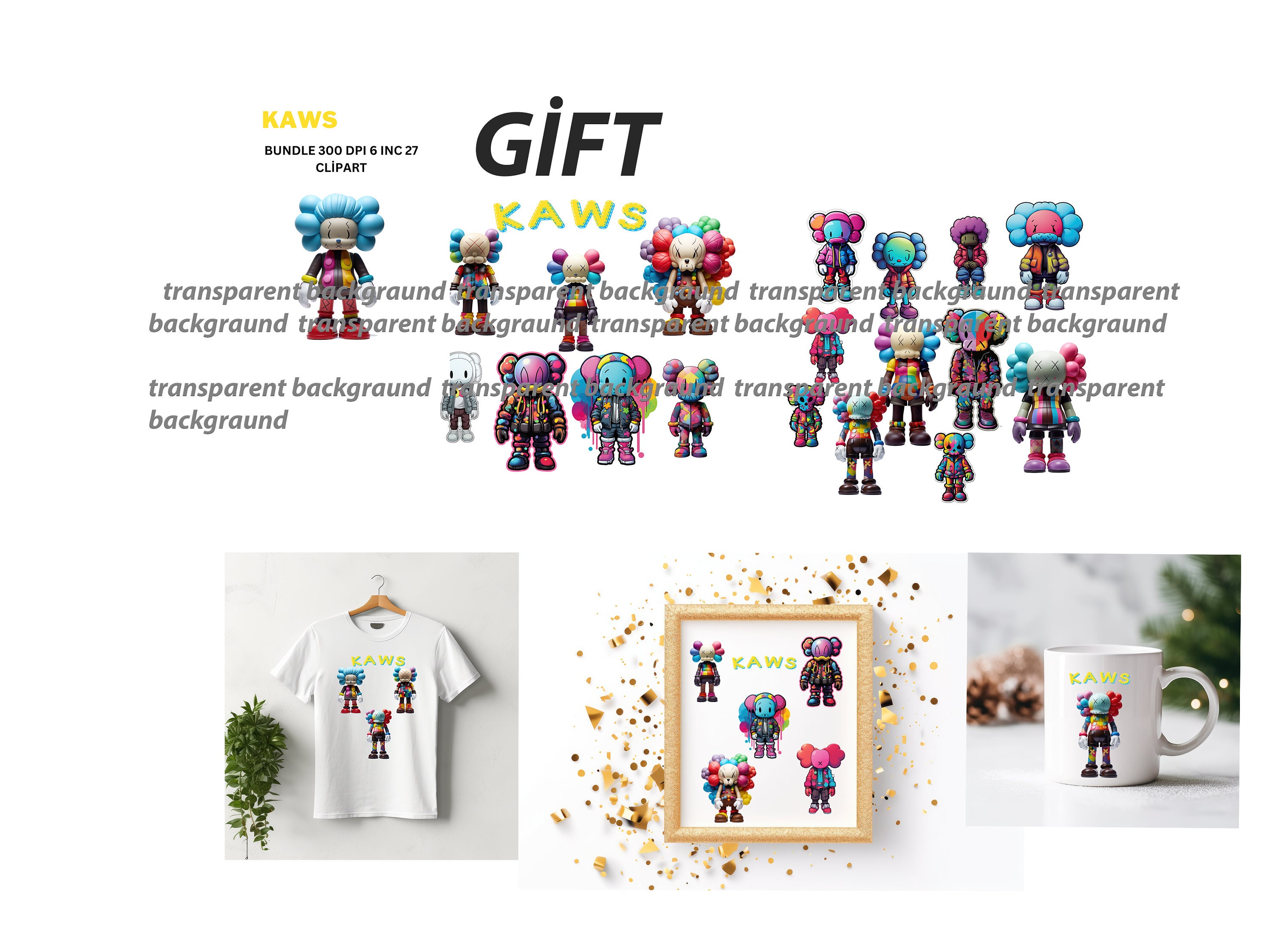 Kaws Tumbler Wrap, Sublimation Tumbler Design, Kaws Tumbler Wrap Design ...