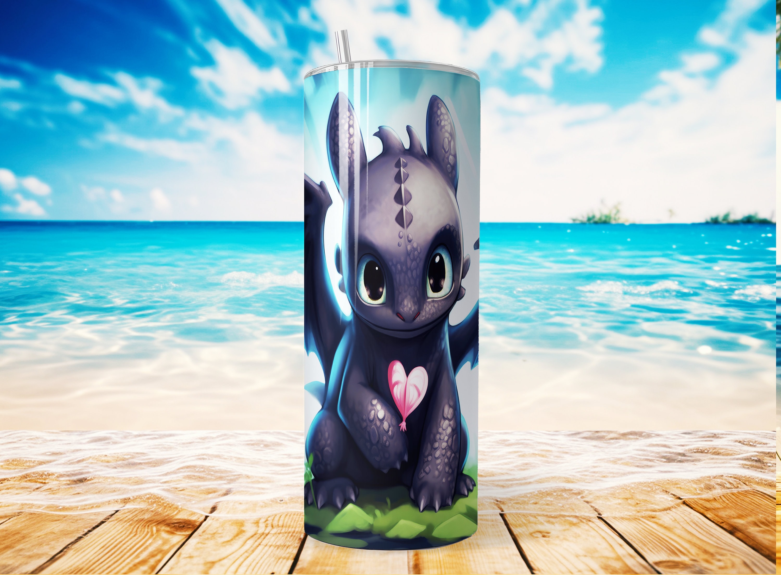 Toothless Tumbler Wrap,2 Toothless 20oz and 12oztumbler Design ...