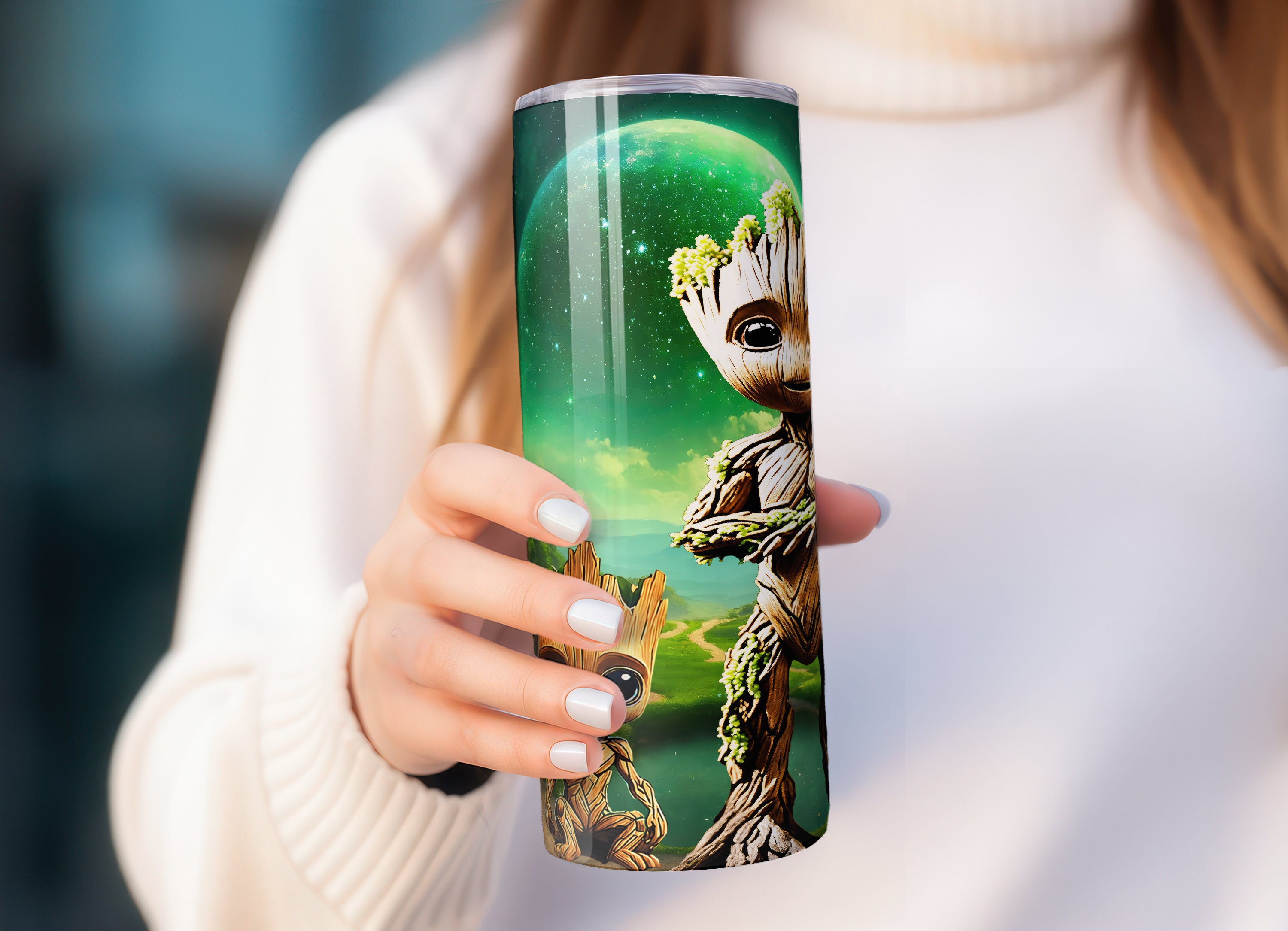 Baby Groot Tumbler Wrap, Baby Groot Tumbler PNG, Baby YODA Sublimation ...
