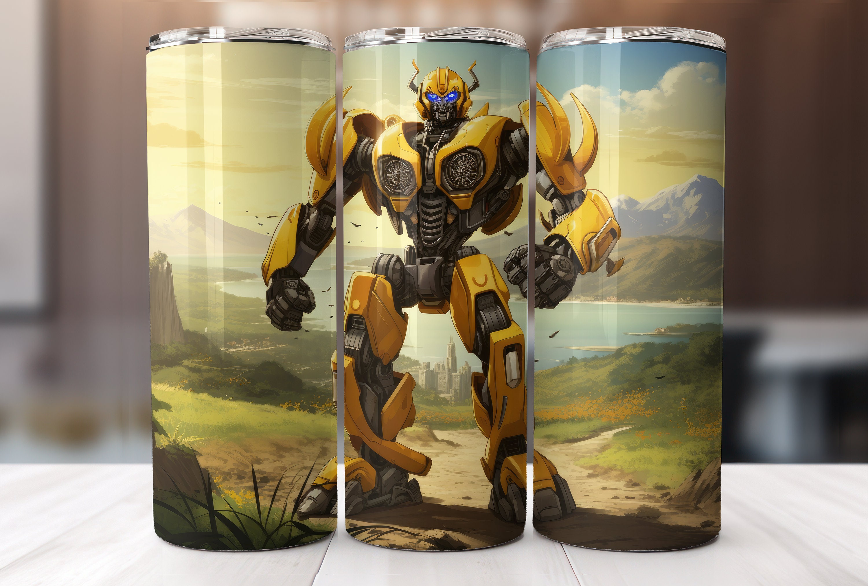 Bumblebee Tumbler Wrap PNG, Straight Skinny Tumbler Wrap Design, Sublimation Design, Instant ...