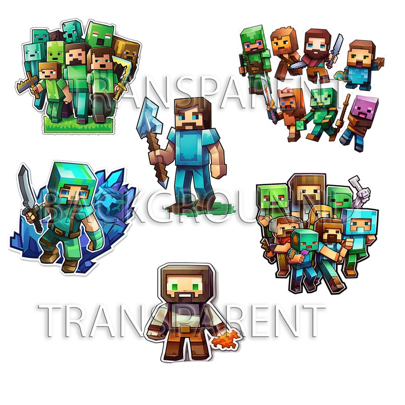 Minecraft, pegatinas de Minecraft PNG, fondo transparente, pegatinas ...