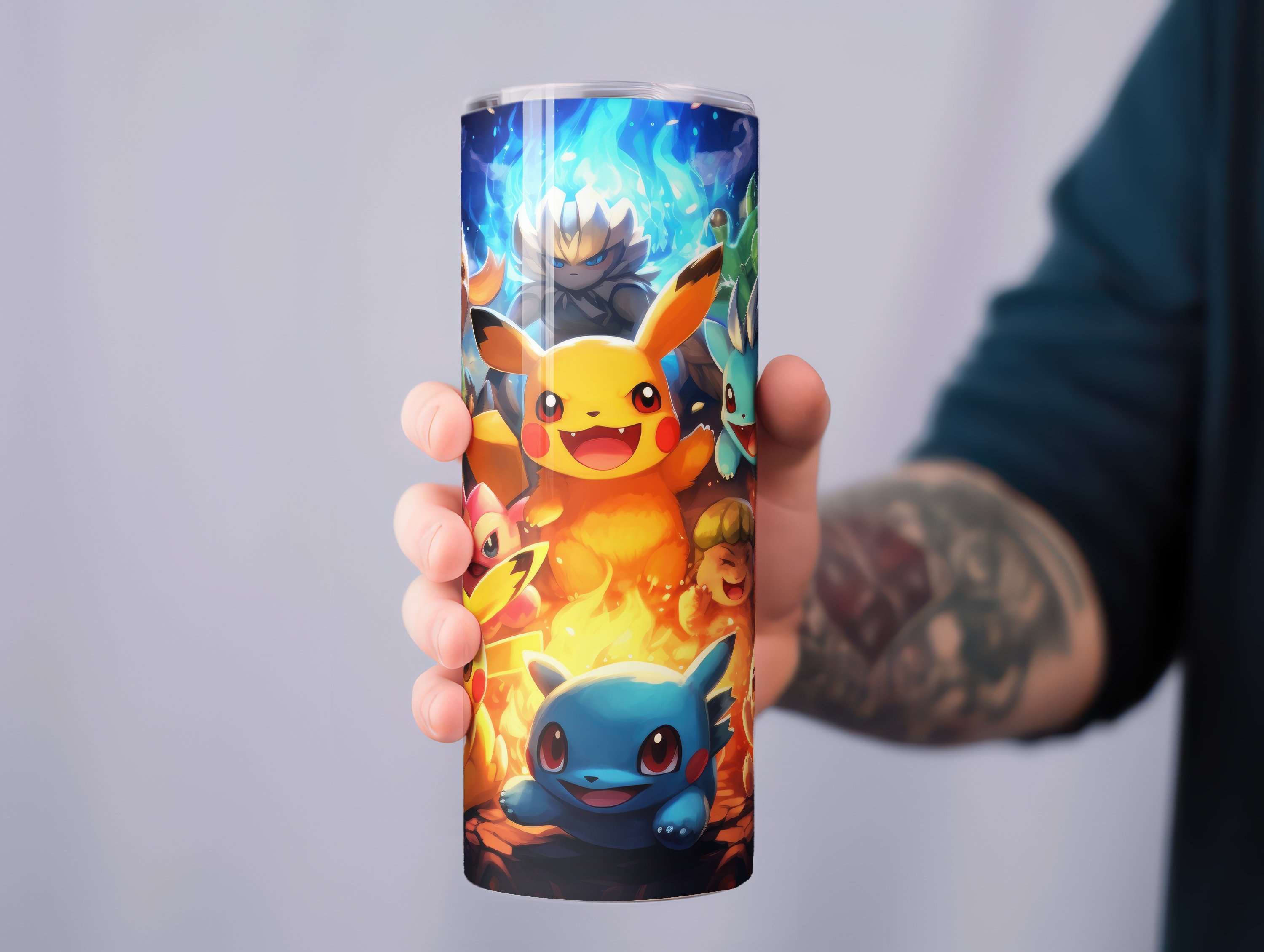 4 Pokemon Tumbler Wrap, 20oz Skinny Tumbler Pokemon Wrap PNG, Tumbler ...