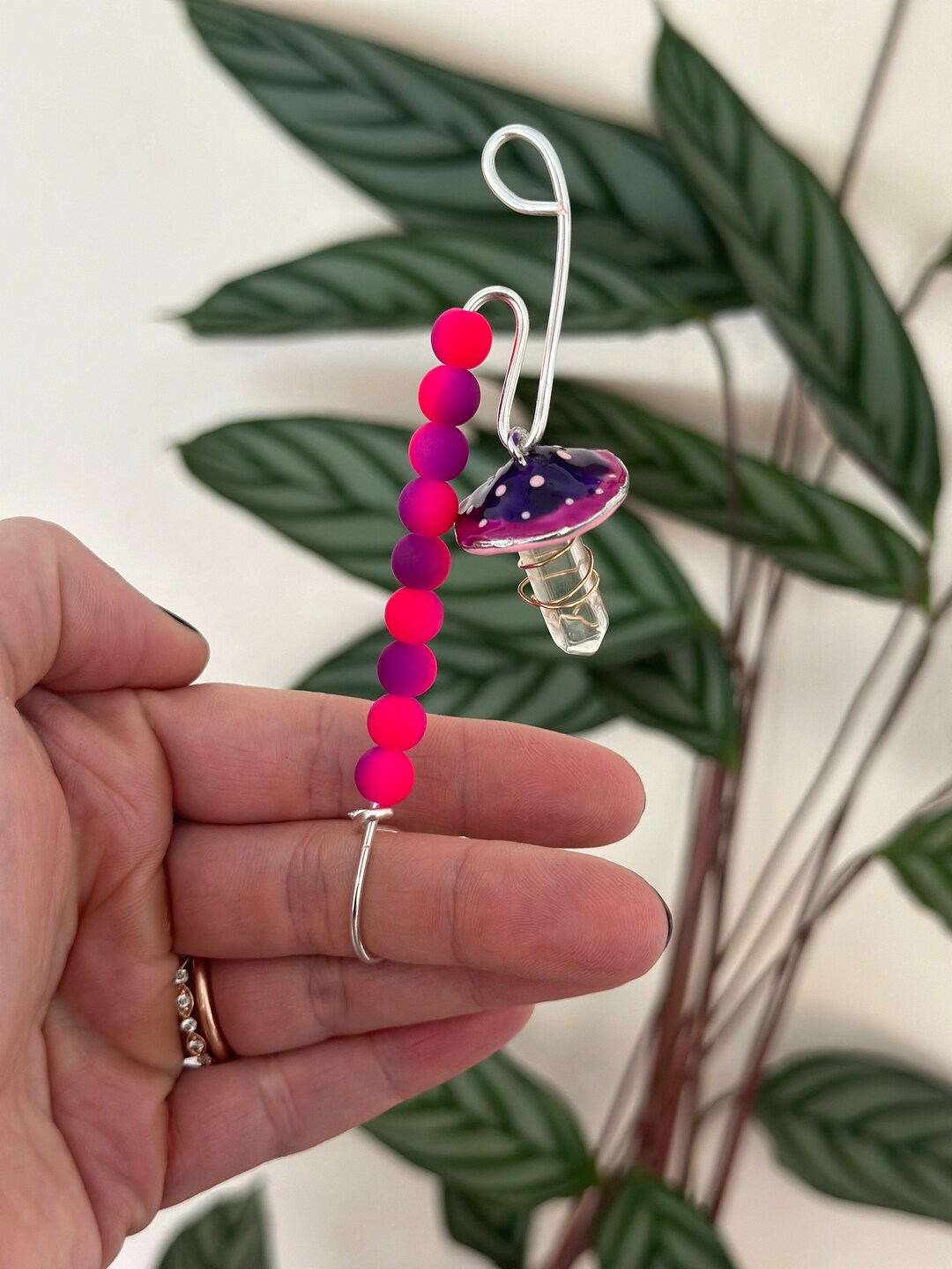 Beaded Cigarette Holder With Mushroom Crystal Charm - Etsy