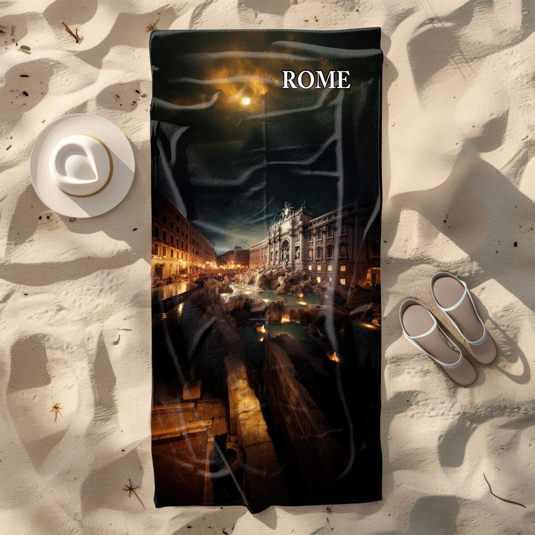 Beach Towel, Bath Towel, Rome, Italy, Pool Towel, Beach Gifts, Travel ...