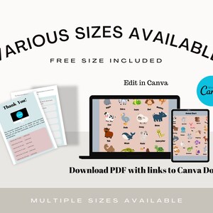 Toddlers Animal Chart, Playroom Prints, Childrens Learning Chart ...