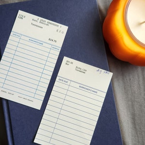 Vintage Library Due Date Stamp Card Bookmarks - Etsy