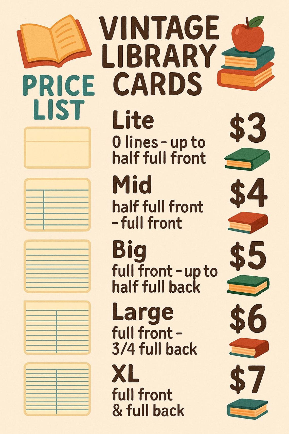 Vintage Library Due Date Stamp Card Bookmarks - Etsy