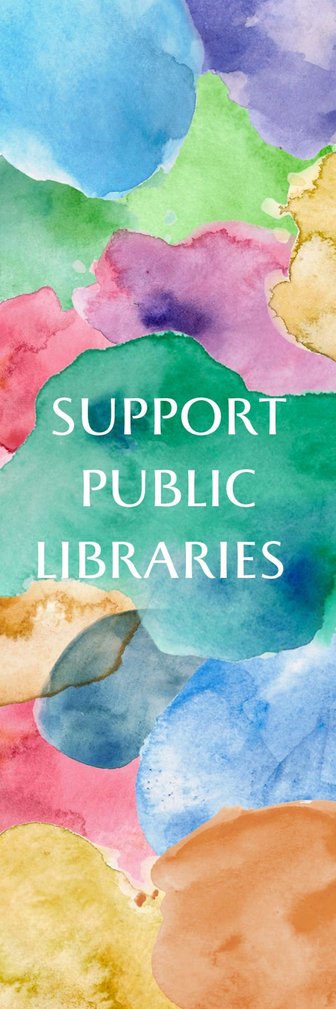 Support Public Libraries Bookmark - Etsy