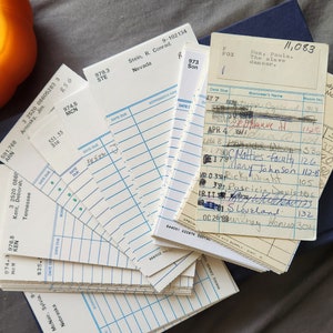 Vintage Library Due Date Stamp Card Bookmarks - Etsy