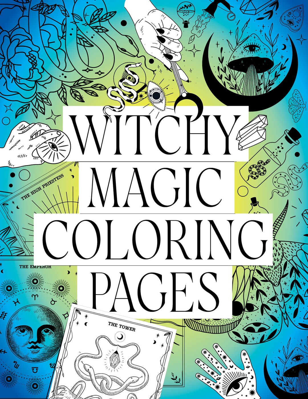 Witchy Coloring Pages Magical Fun Divine Feminine Coloring Book ...