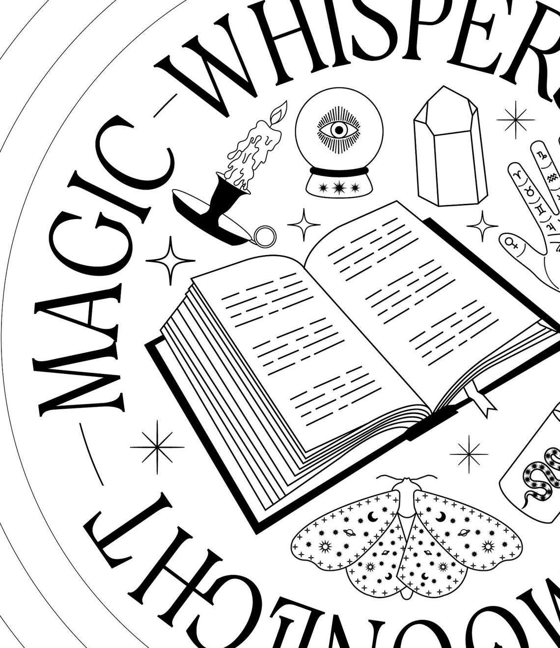 Witchy Coloring Pages Magical Fun Divine Feminine Coloring Book ...
