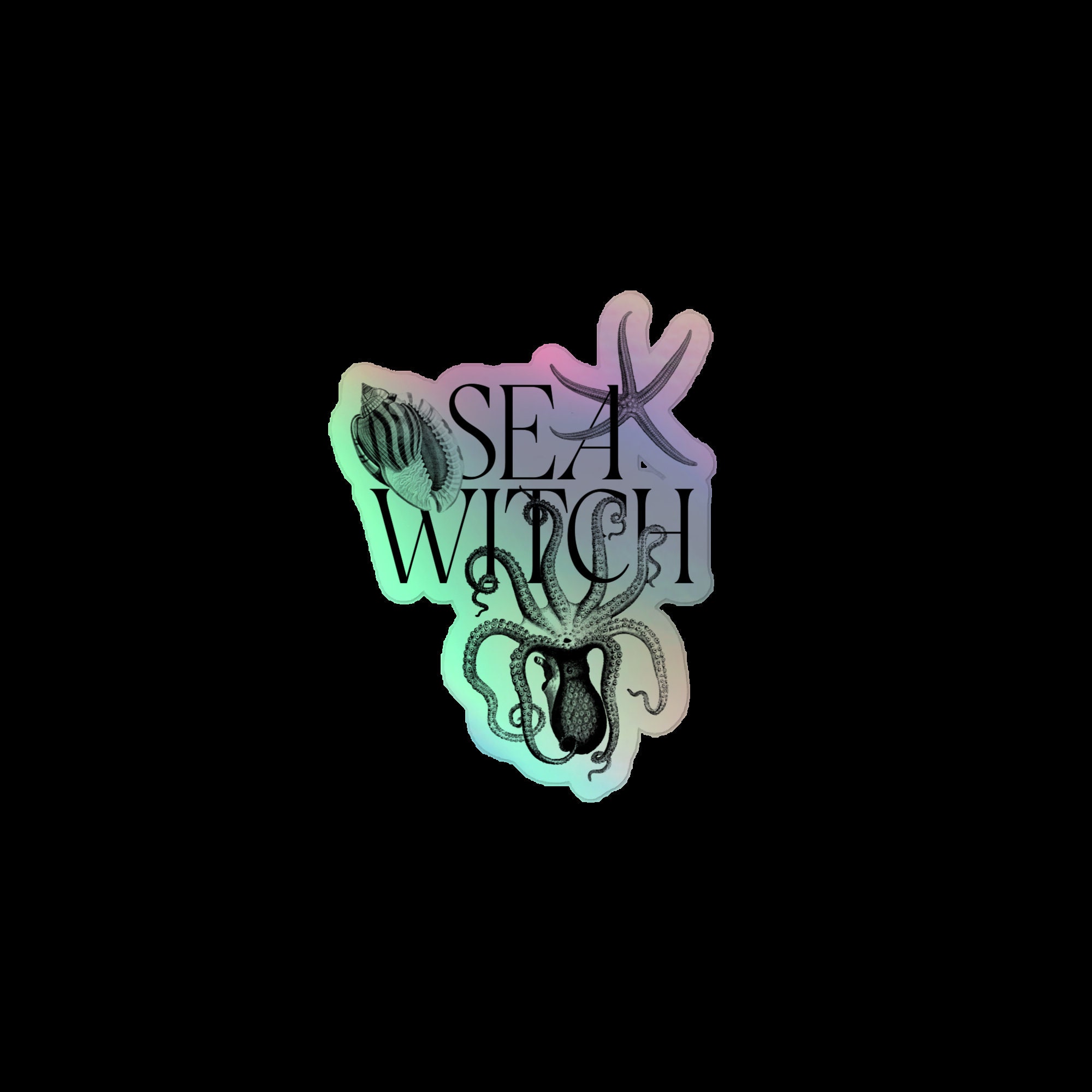 Holographic Sea Witch Sticker Sea Witch Stickers for Shells and Sea ...