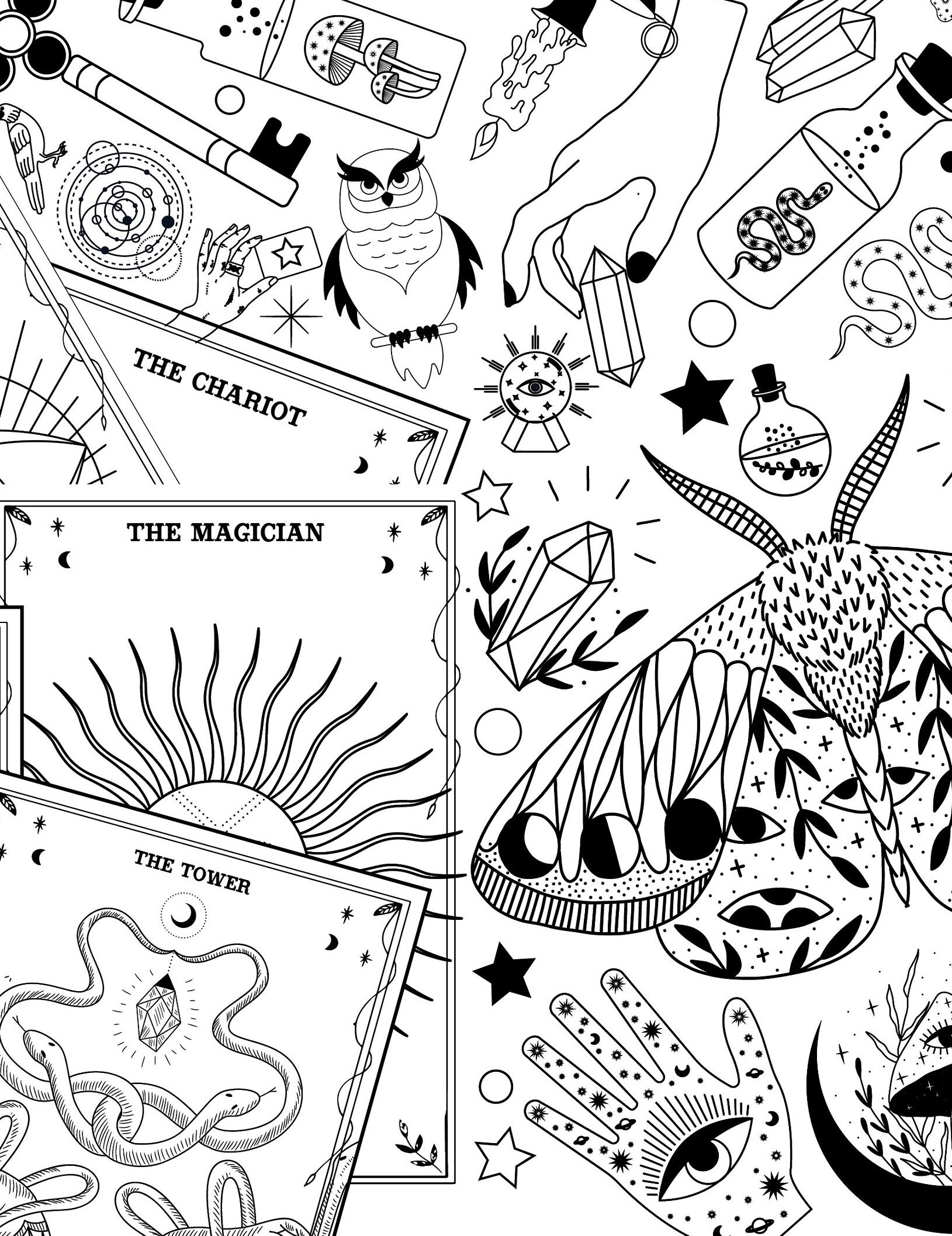 Witchy Coloring Pages Magical Fun Divine Feminine Coloring Book ...
