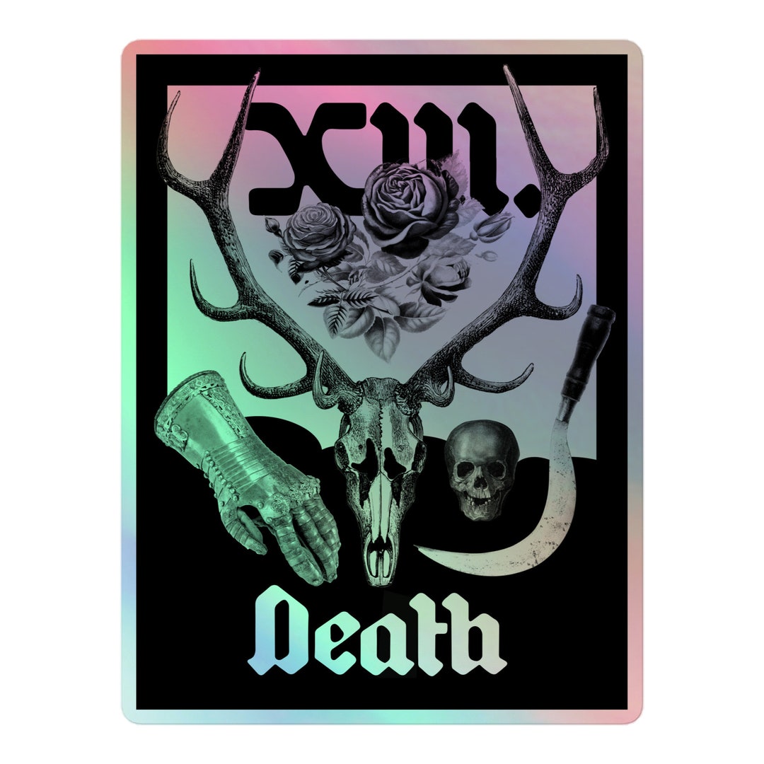 Death Tarot Sticker Gift Indie Tarot Death Sticker Unique Tarot Cloth ...