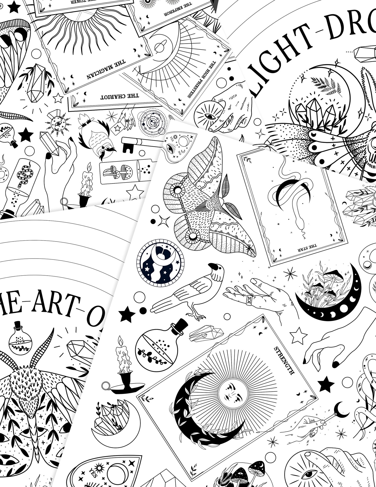 Witchy Coloring Pages Magical Fun Divine Feminine Coloring Book ...