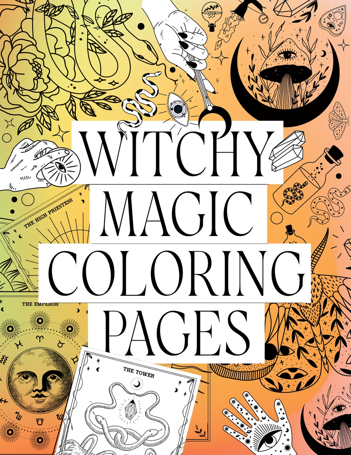 Witchy Coloring Pages Magical Fun Divine Feminine Coloring Book ...