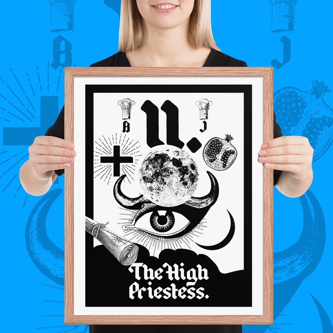 High Priestess Tarot Framed Art Poster Gift for Her High - Etsy