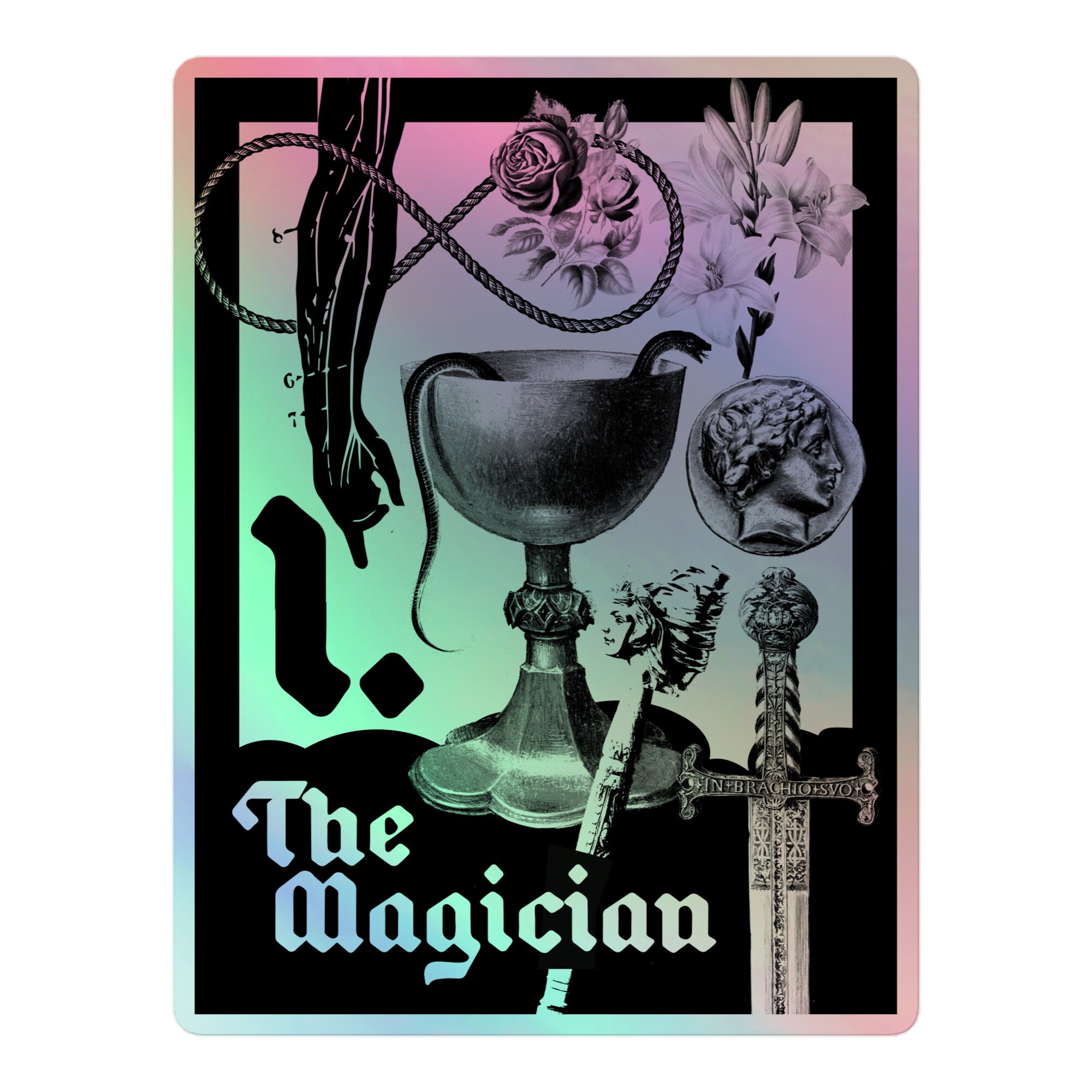 The Magician Tarot Sticker Gift Indie Tarot Magician Sticker Unique ...