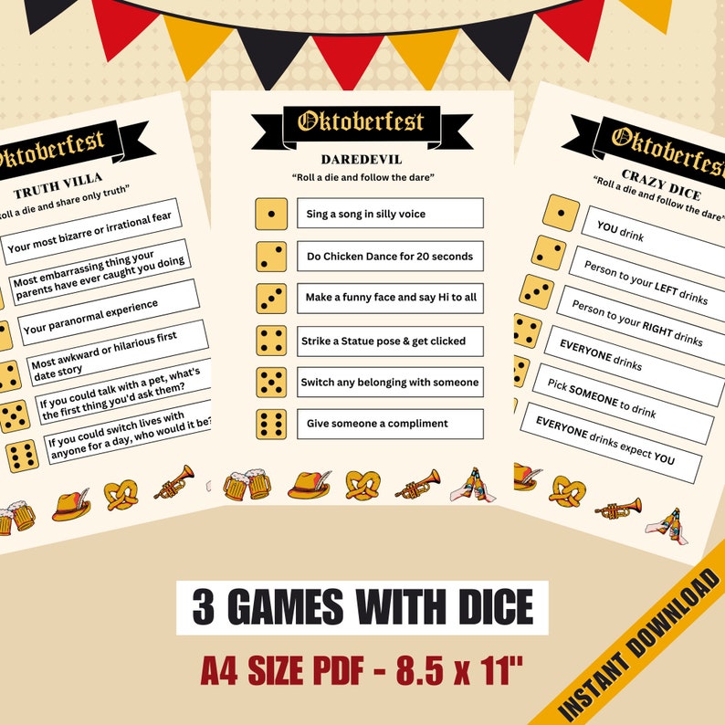 Oktoberfest Game, Printable Oktoberfest Game, Beer Festival Game ...