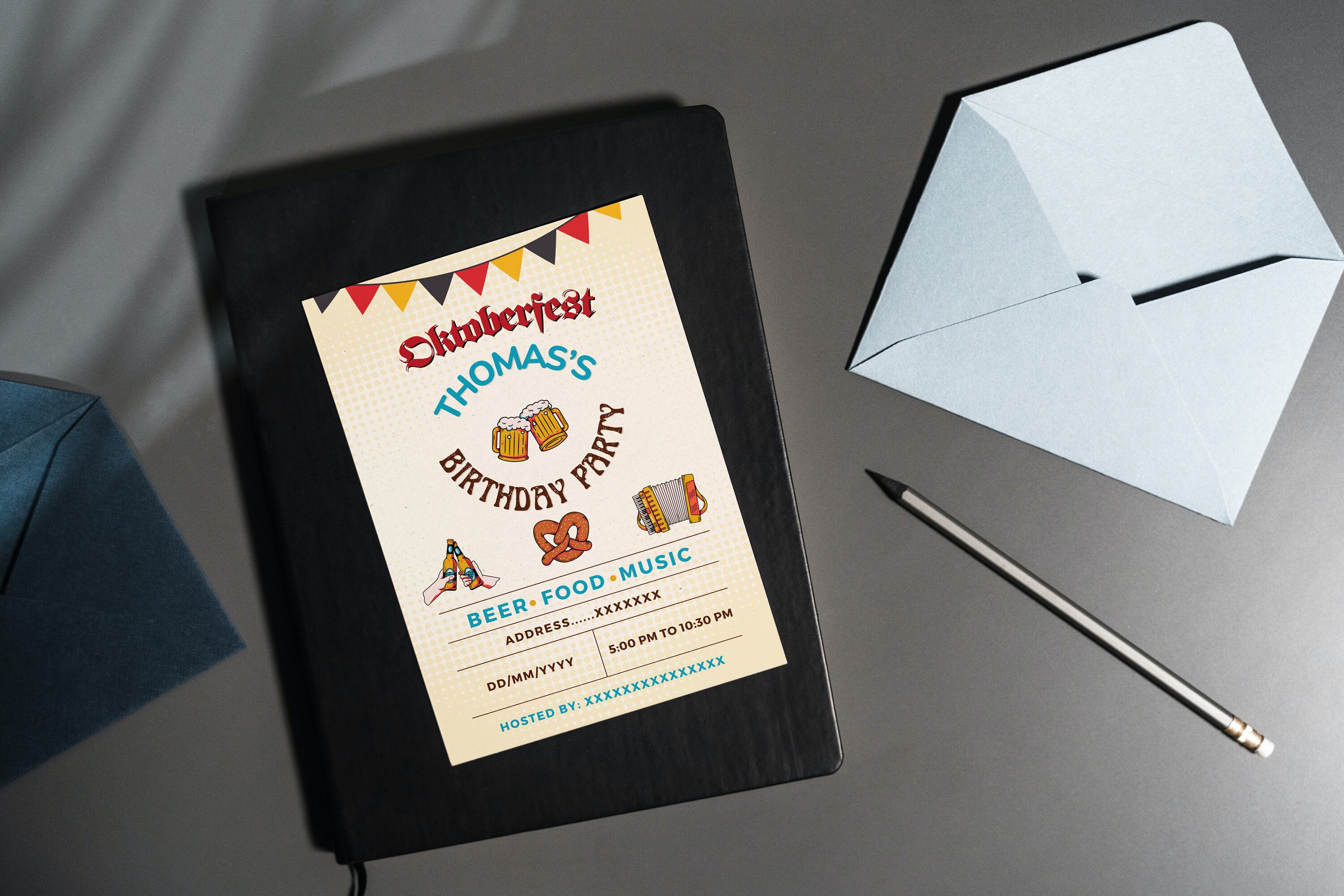 Personalised Oktoberfest Invitation, Printable Oktoberfest Party Invite ...