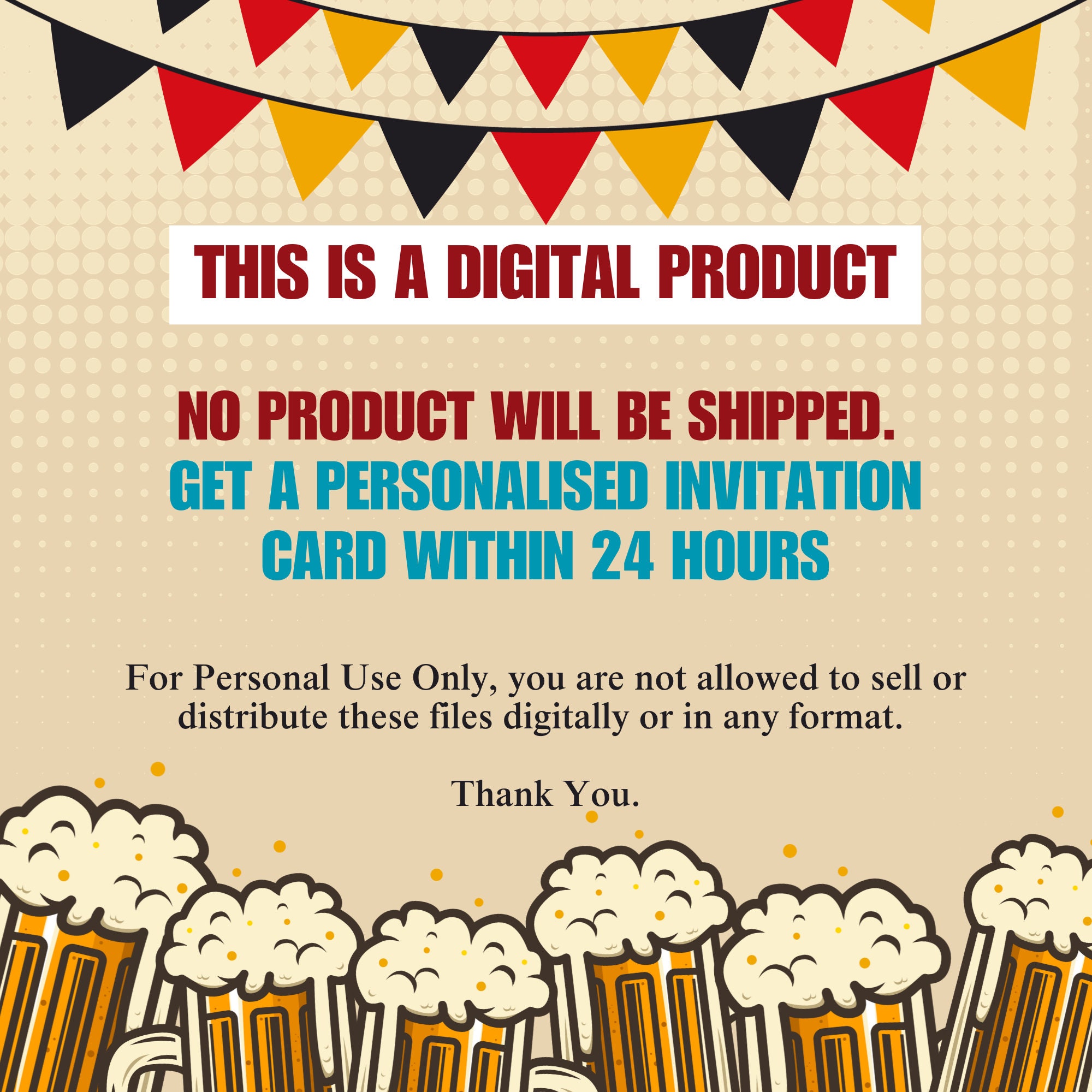 Personalised Oktoberfest Invitation, Printable Oktoberfest Party Invite ...