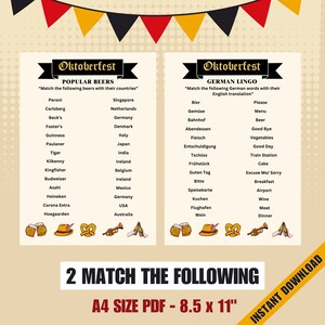 Oktoberfest Party Game, Adult Printable Games Bundle (instant Download ...