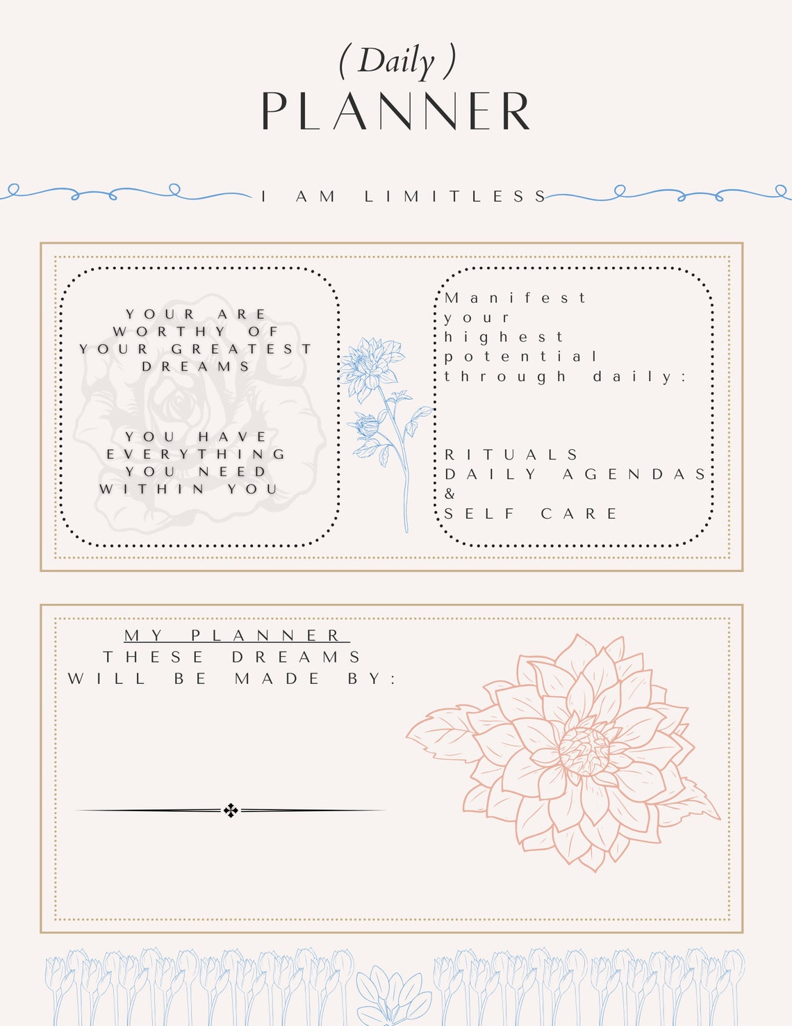 Daily Agenda / Planner / Rituals Organizer - Etsy