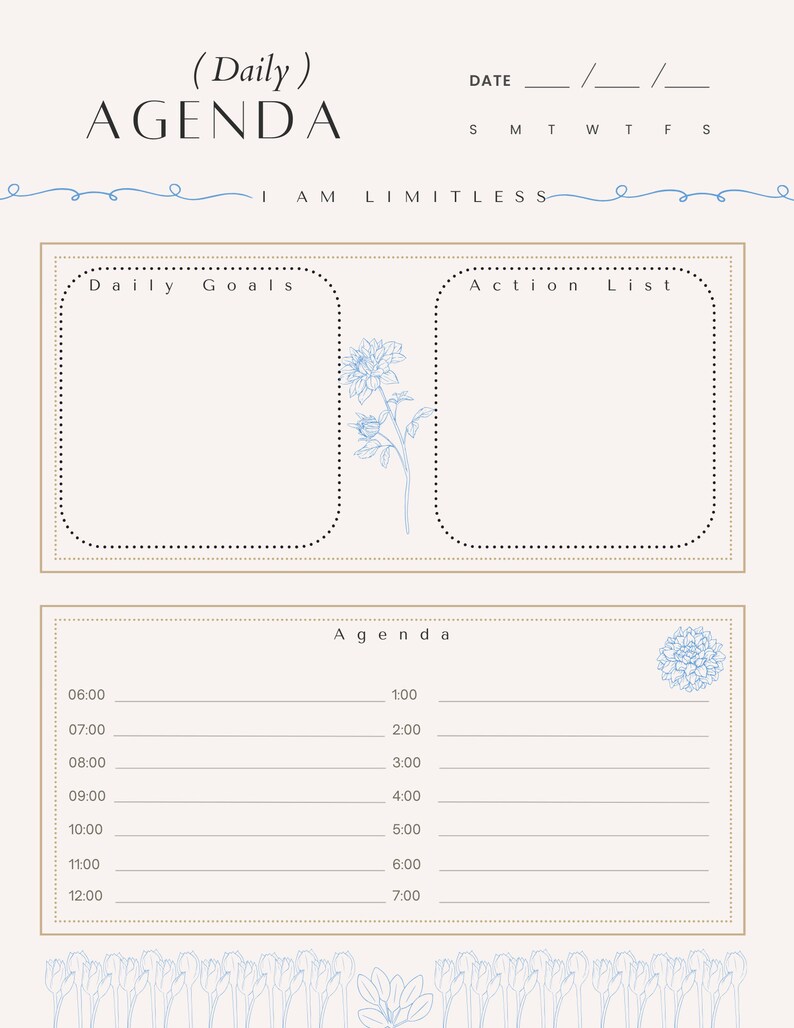 Daily Agenda / Planner / Rituals Organizer - Etsy