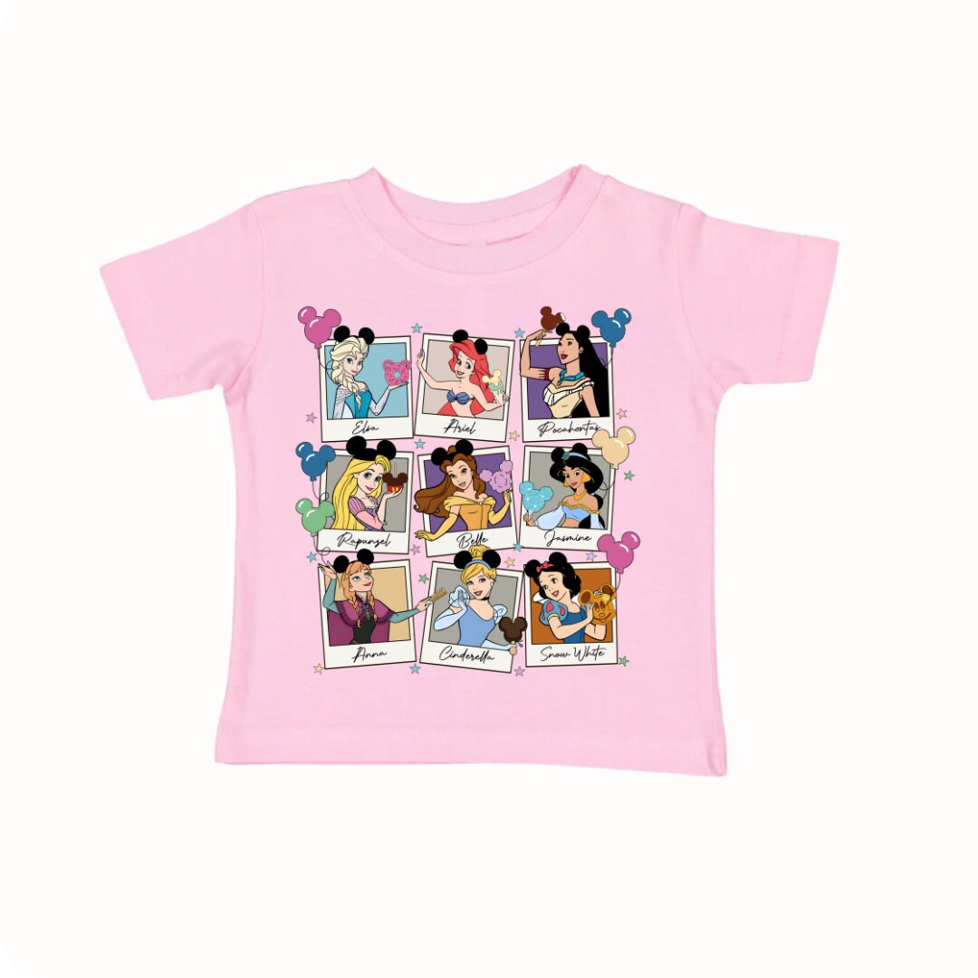 Mickey Snacks Princess Squad Tee,pink, Girl Tee, Princesses, Mouse ...