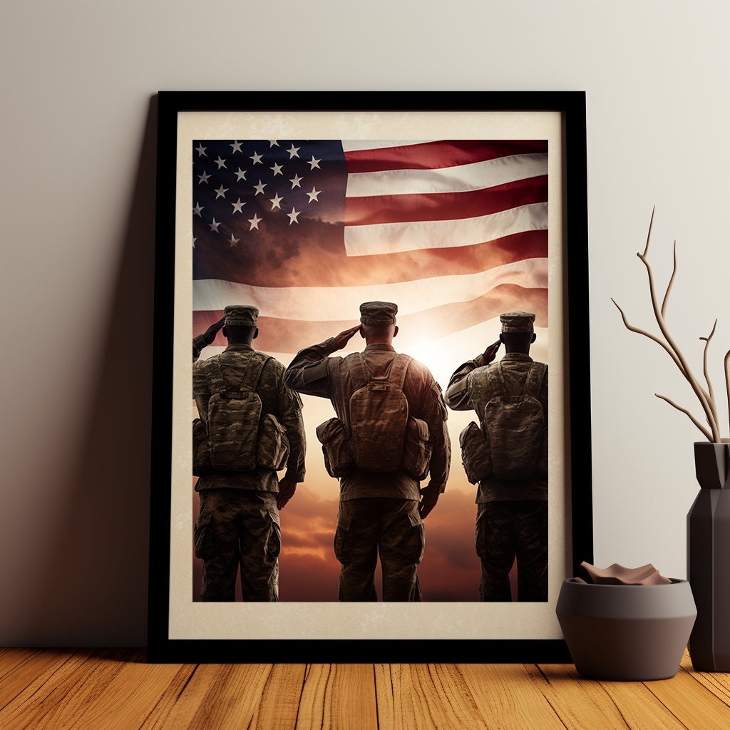 Veterans Day Thank You for Your Service Poster Wall Art, Veterans Day ...