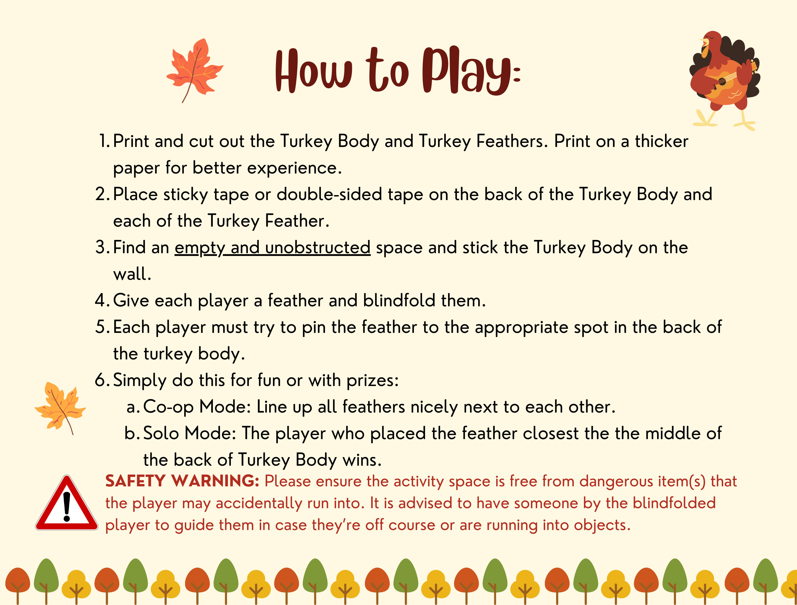 Pin the Tail on the Turkey, Fun Family Thanksgiving Activity for Kids ...