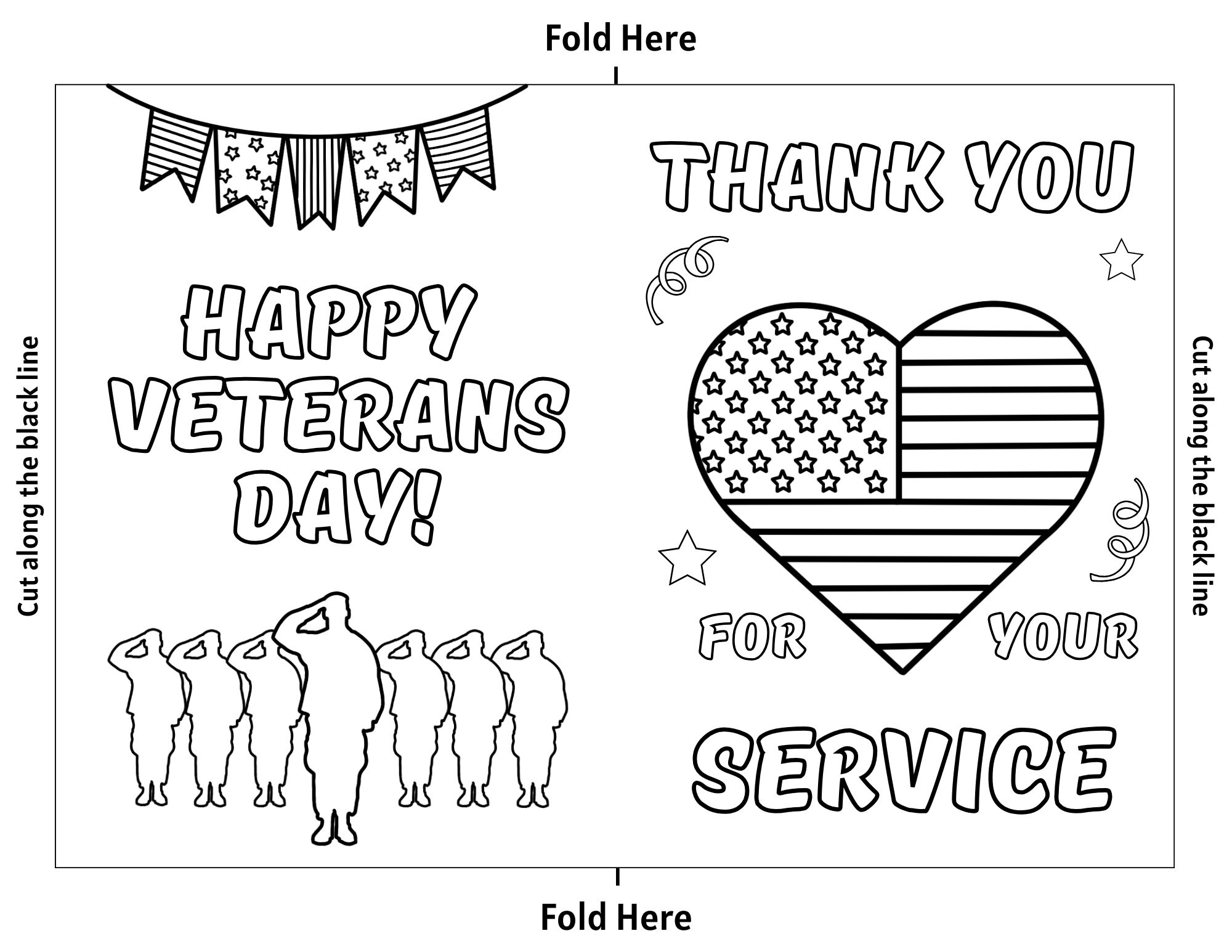 Veterans Day Thank You Card, Gift for Veterans, Veterans Day Kids ...